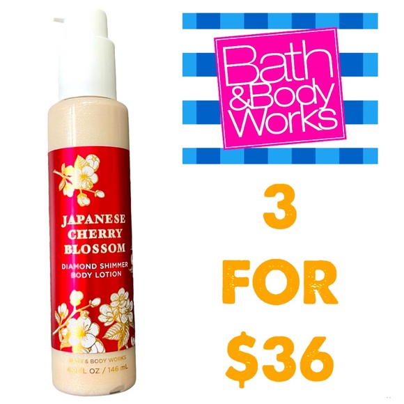 Bath & Body Works | Bath & Body | New Bath Body Works Japanese Cherry Blossom Diamond Shimmer ...